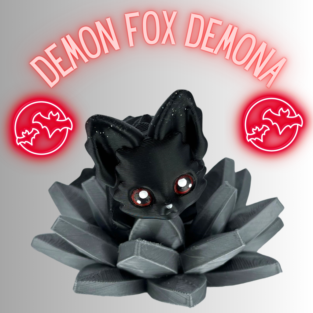 Demon Fox Demona – 3d Printed – Fidget Toy – Lunaras Crystal Trove ...